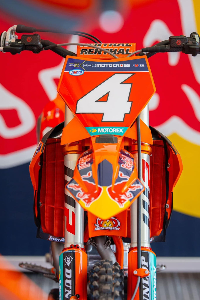 Chase Sexton #4 Red Bull KTM MX Replica Front Number Plate - Red Plate ...
