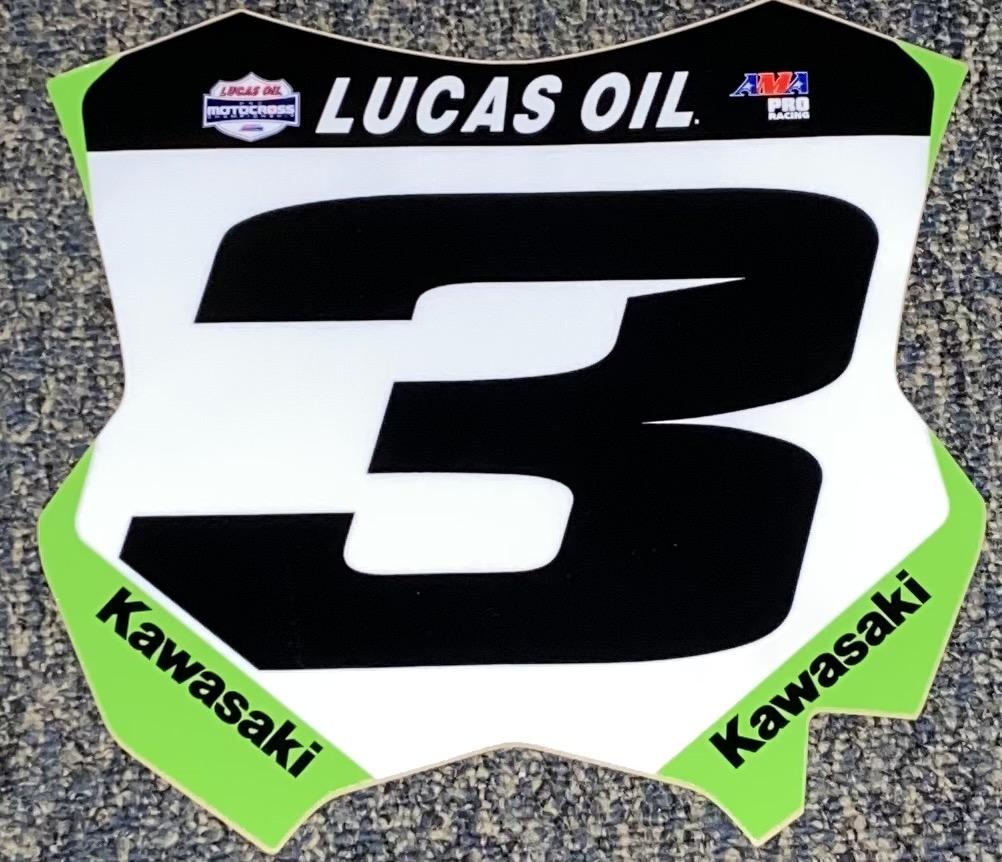 2021 Eli Tomac #3 Lucas Oil Pro Motocross Replica Front Number Plate D ...